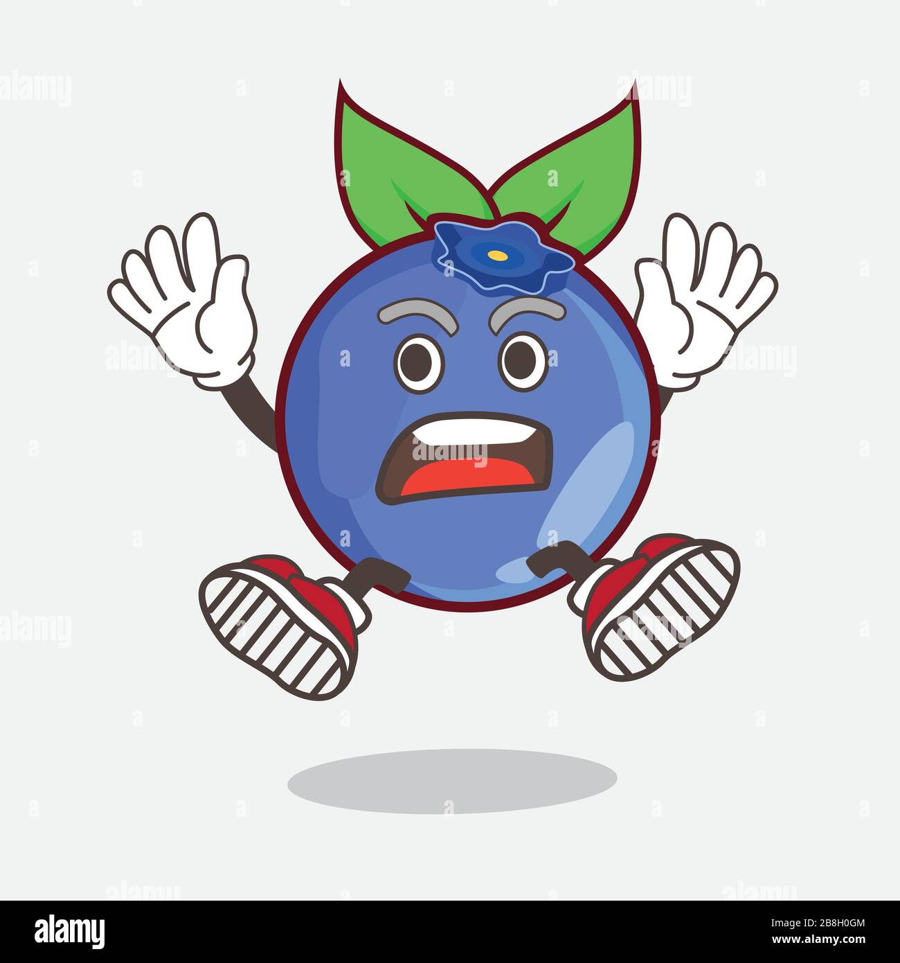 An illustration of blueberry fruit cartoon mascot character Stock ...