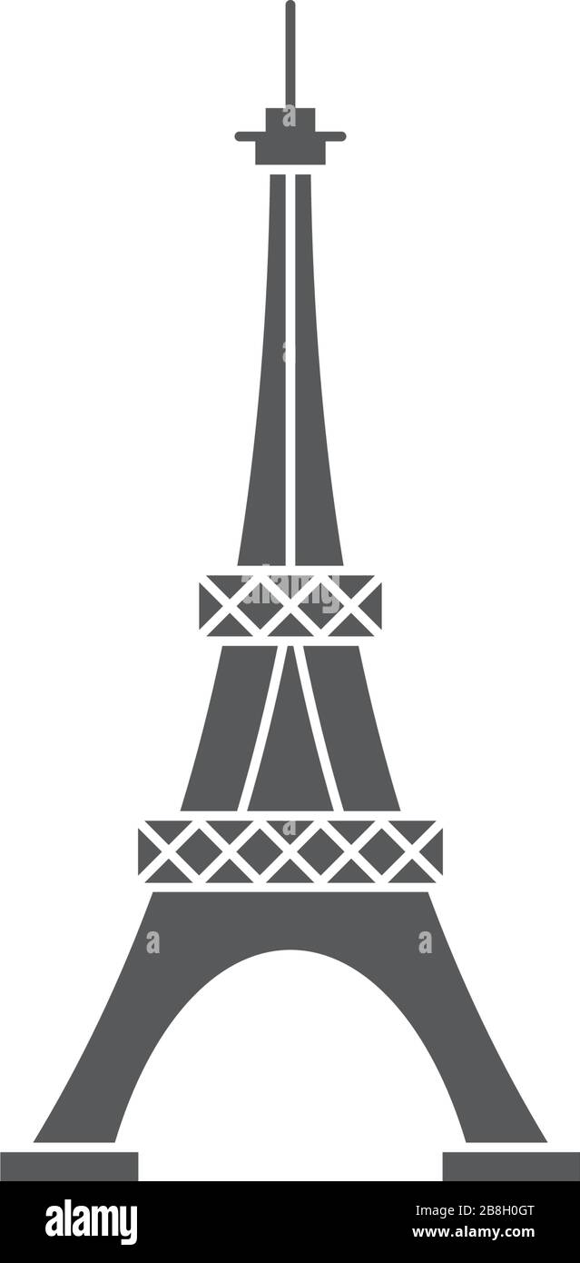 Eiffel Tower Vector Black