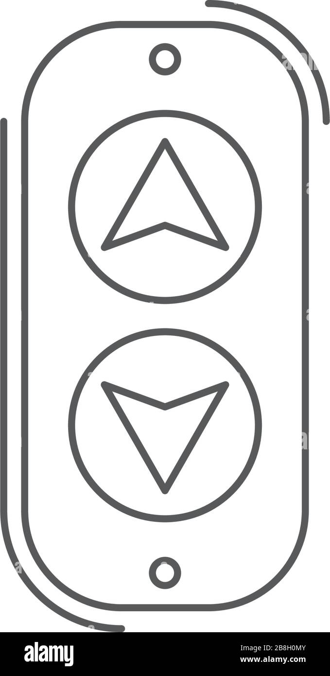 Elevator buttons panel vector icon isolated on white background Stock ...