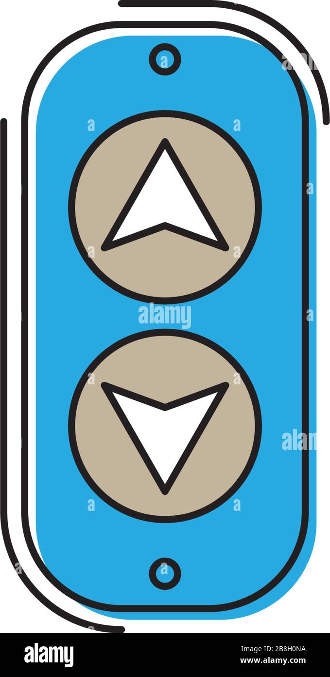 Elevator buttons panel vector icon isolated on white background Stock ...