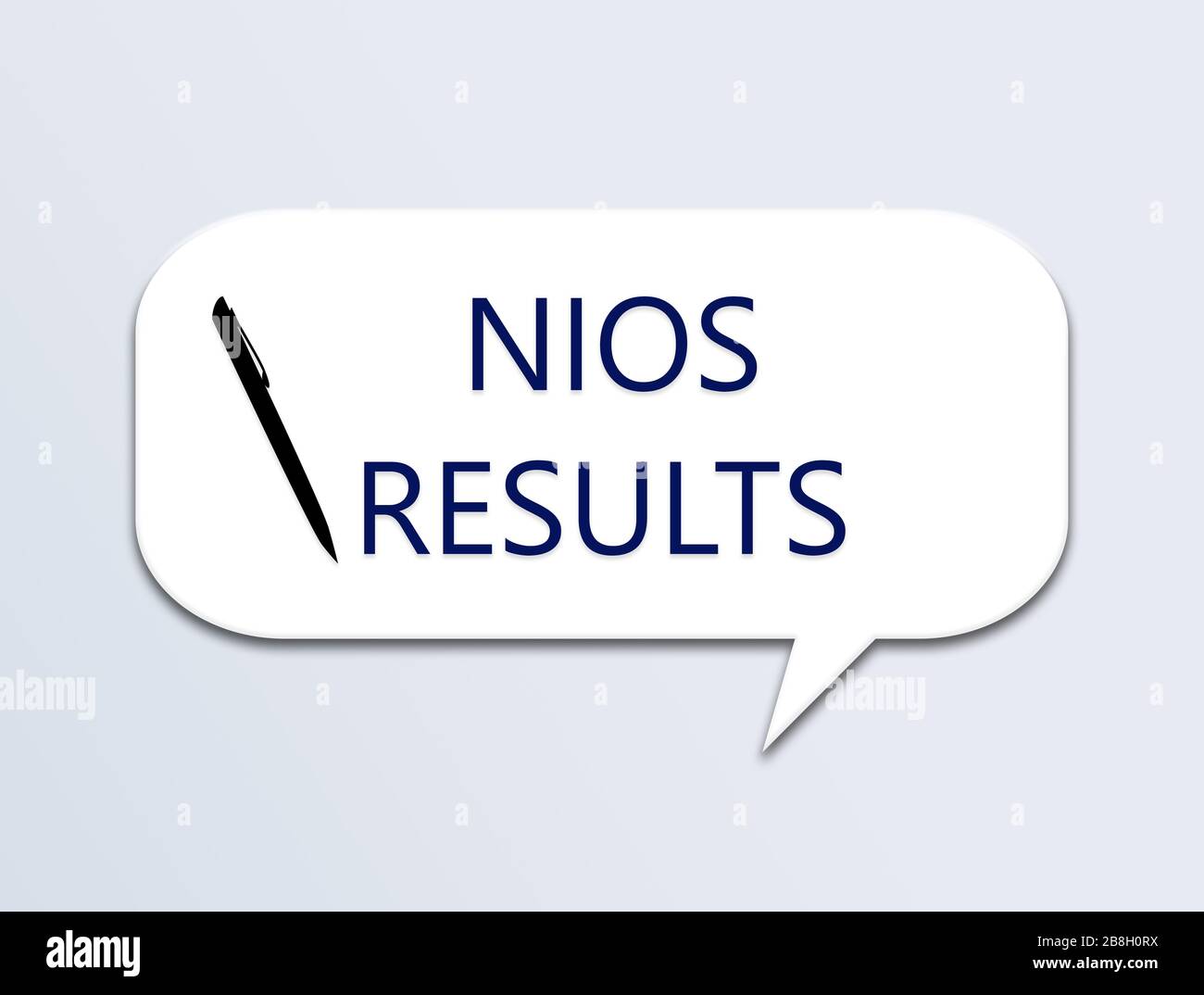 NIOS results showing with pen and blue colourful background Stock Photo ...