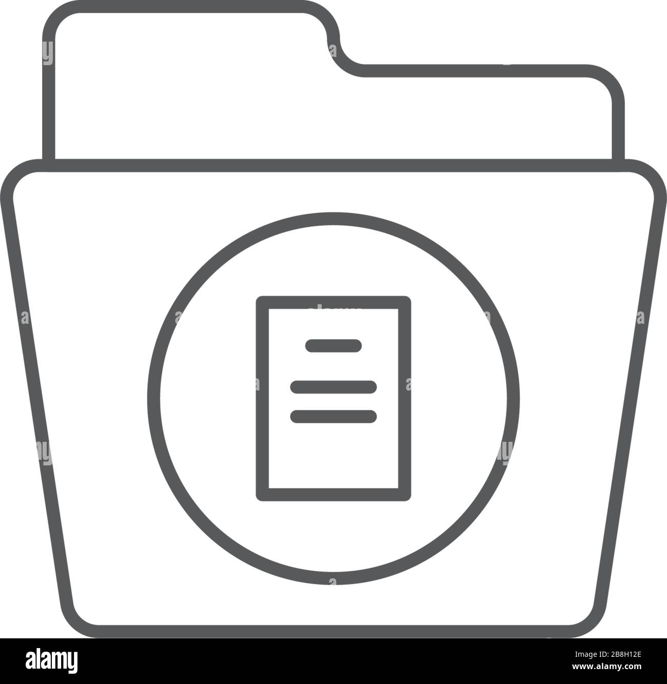 Folder document vector icon isolated on white background Stock Vector ...