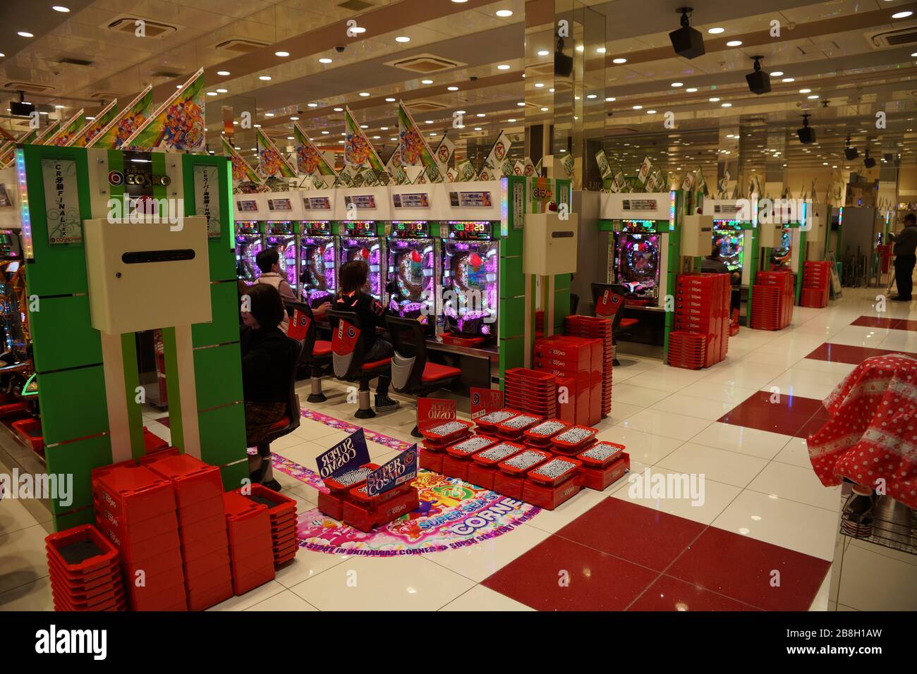 Sakurai Japan - 2 December 2013 - Pachinko hall Stock Photo - Alamy