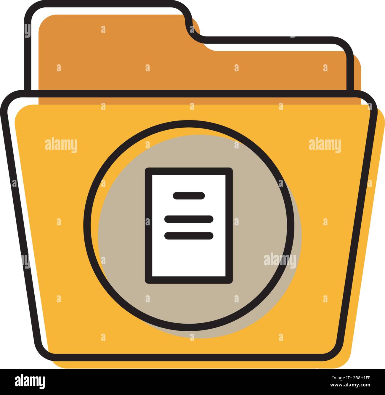 Folder document vector icon isolated on white background Stock Vector ...