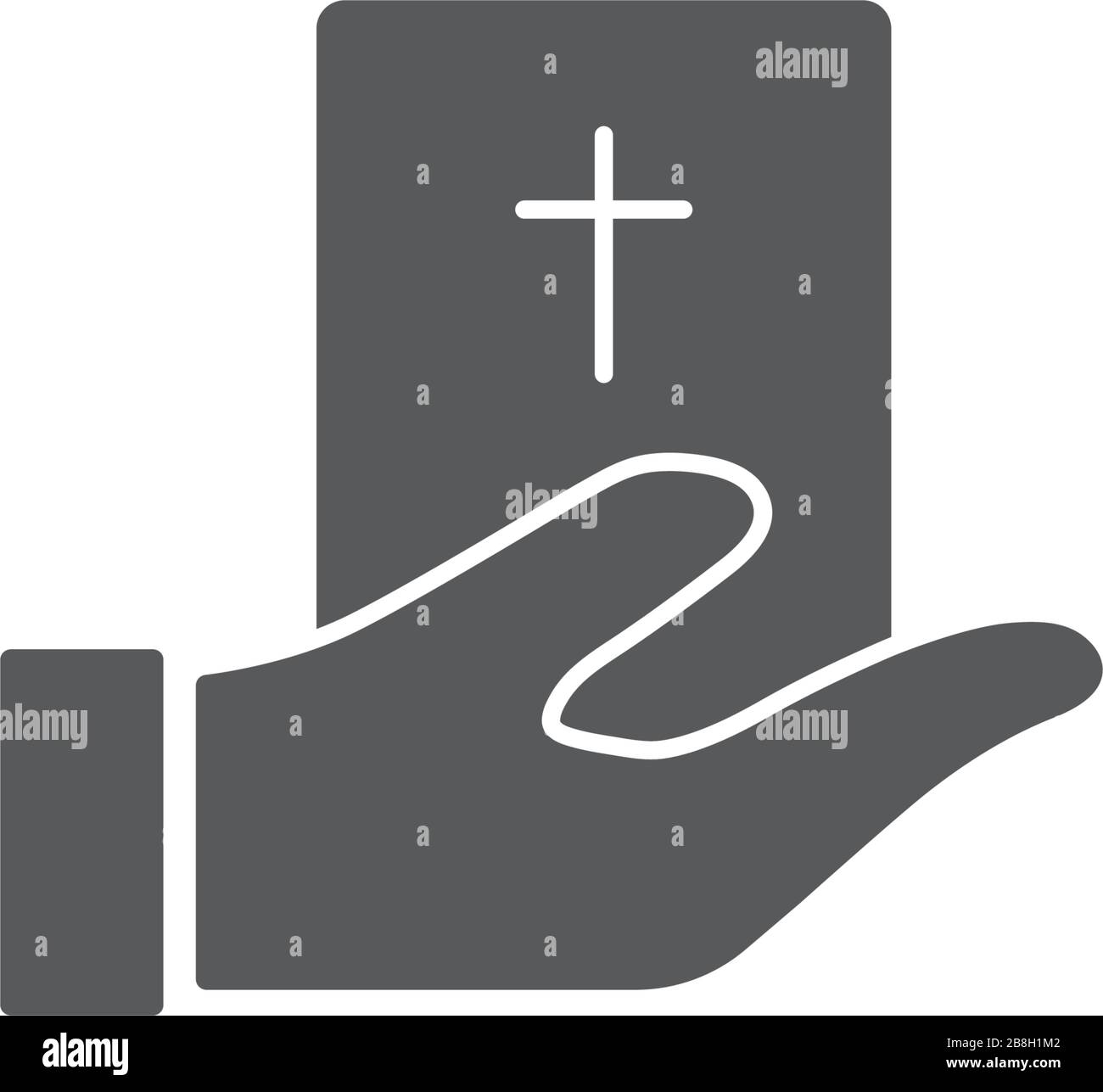 Hand give bible book vector icon symbol isolated on white background ...