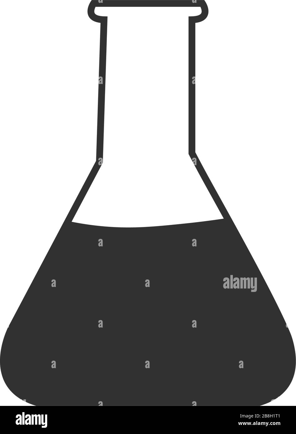 laboratory chemistry equipment, test tube icon, lab flask icon. Stock ...