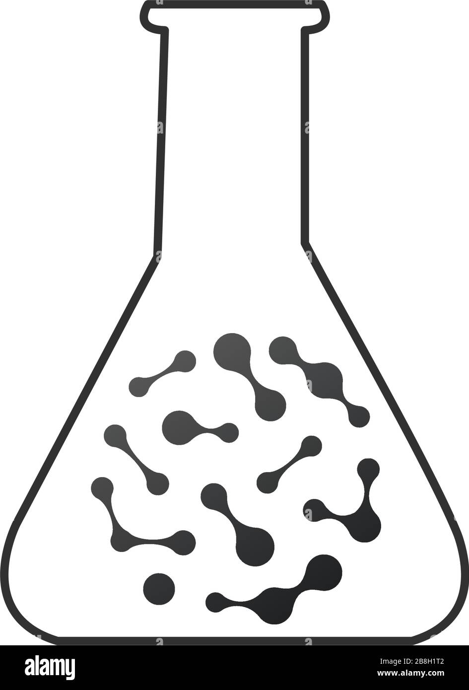 Laboratory Chemistry Equipment Test Tube Icon Lab Flask Icon Stock
