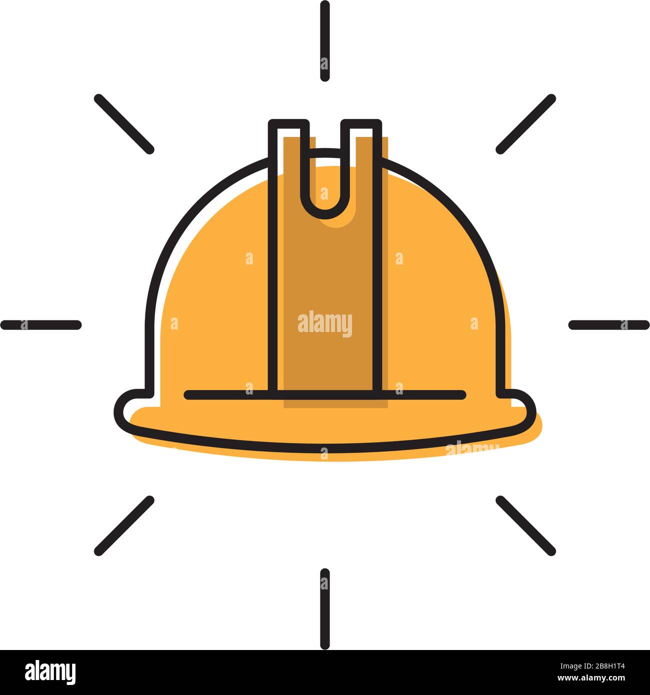 Helmet or hard hat vector icon symbol isolated on white background ...