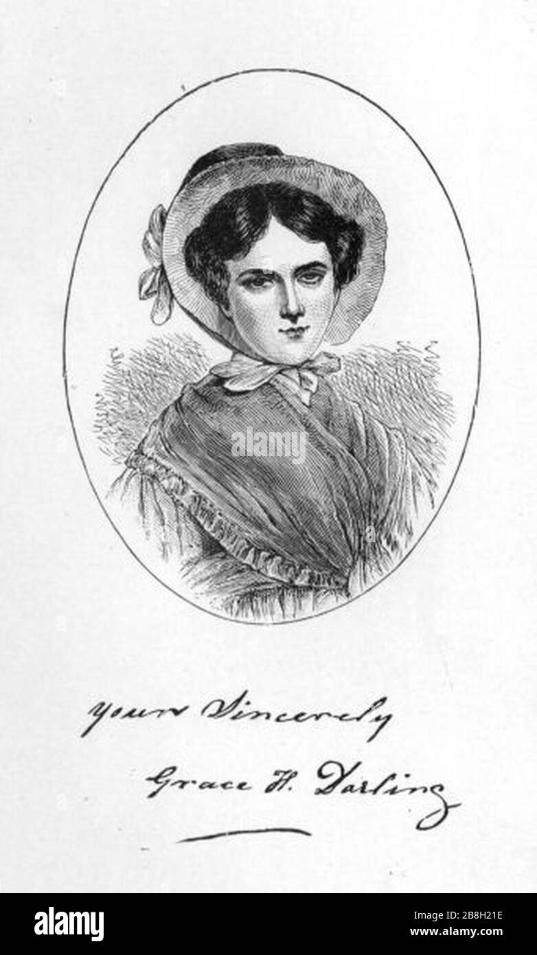 Grace Darling and signature Stock Photo - Alamy