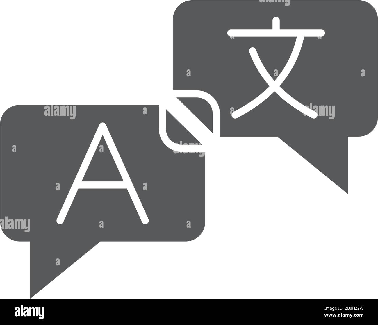 Language translation vector icon symbol isolated on white background ...