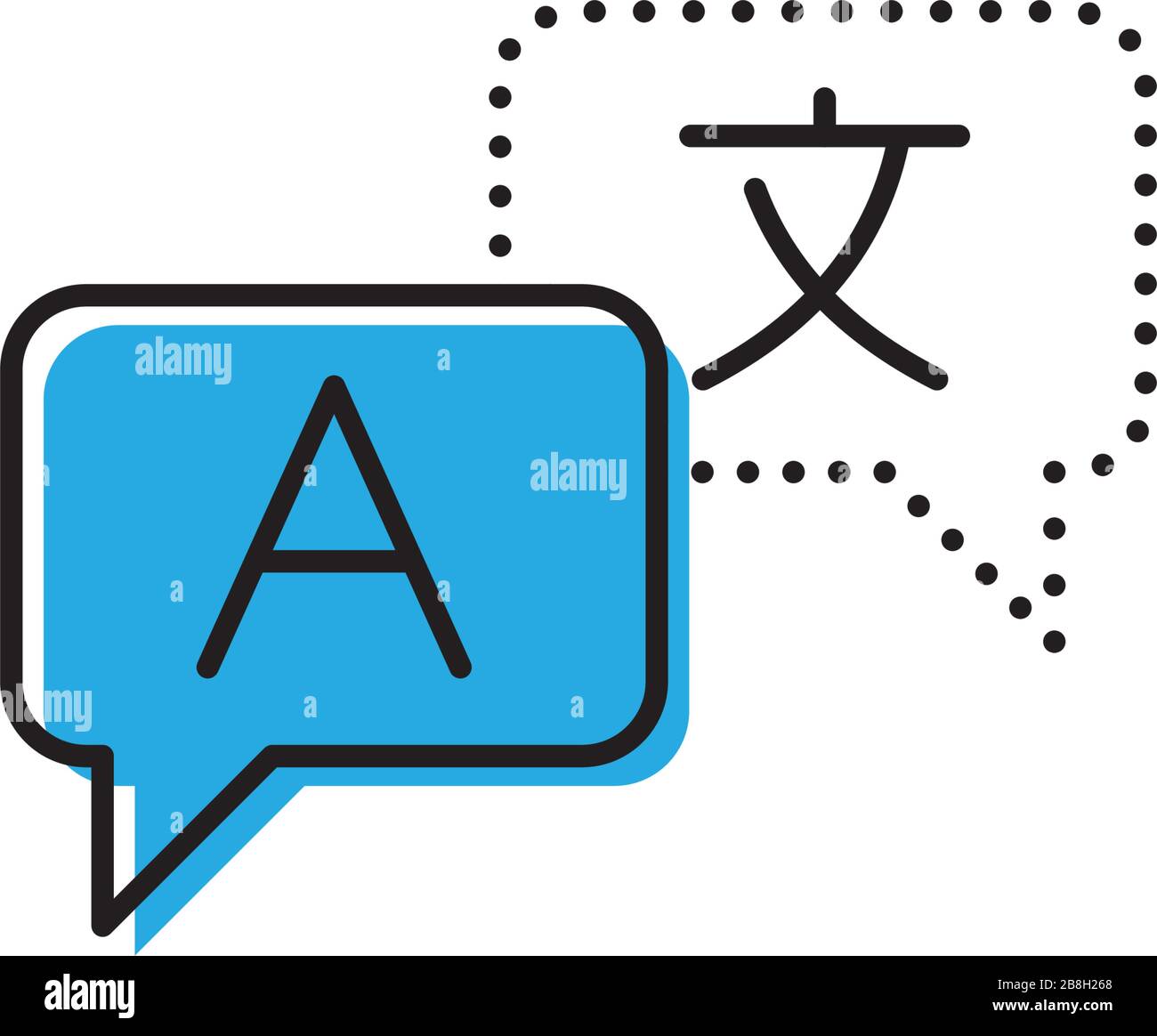 Language translation vector icon symbol isolated on white background ...