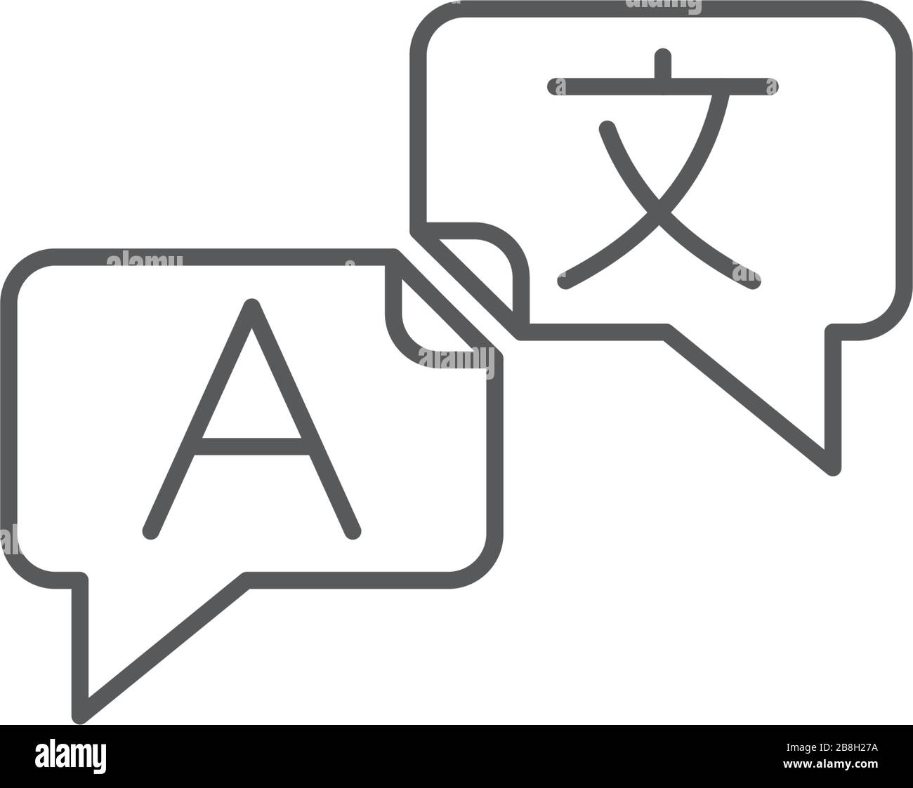 Language translation vector icon symbol isolated on white background ...