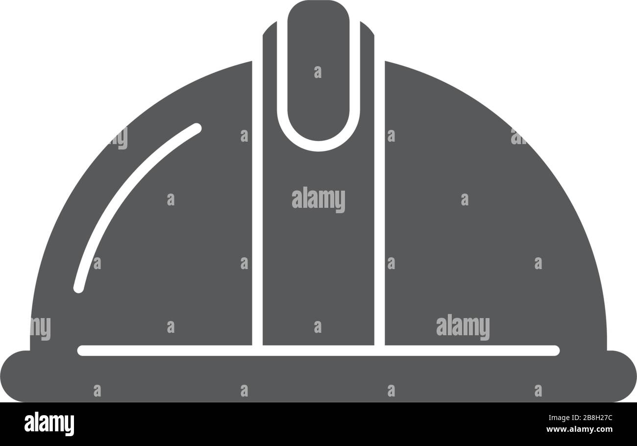 Helmet or hard hat vector icon symbol isolated on white background ...