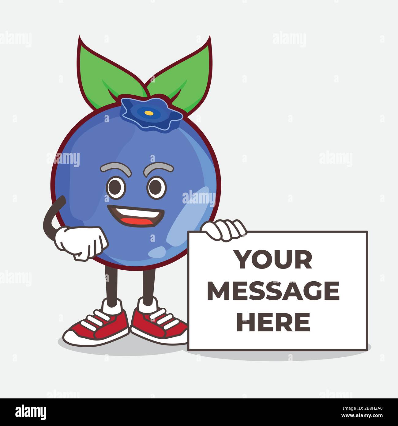 An illustration of blueberry fruit cartoon mascot character Stock ...