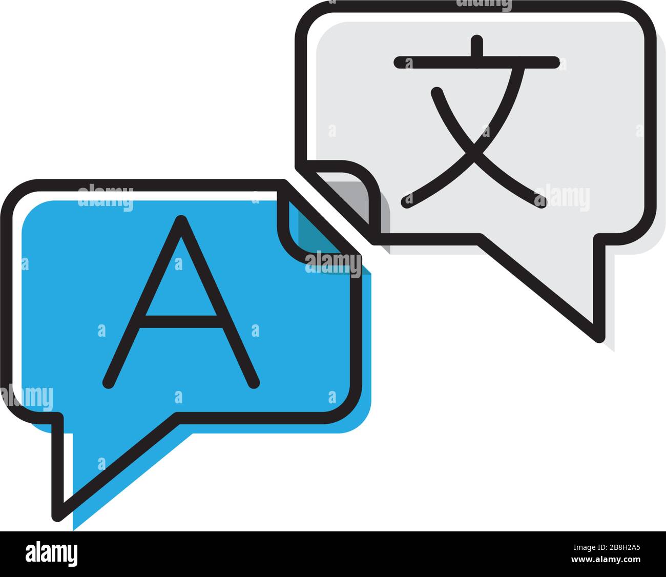 Language translation vector icon symbol isolated on white background ...