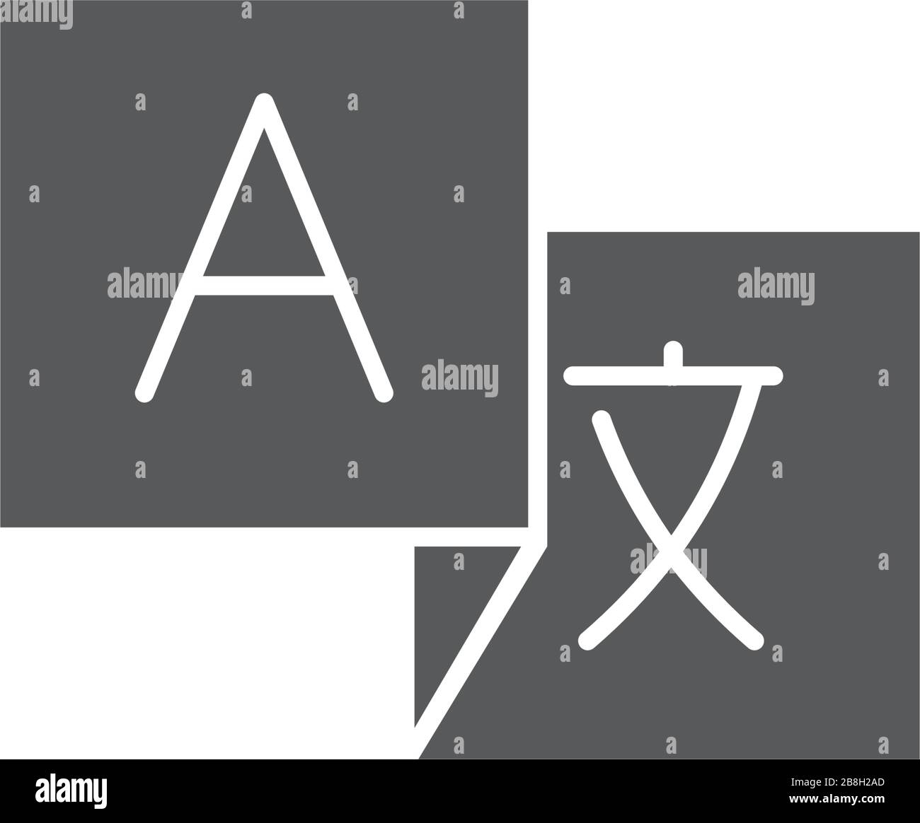 Language translation vector icon symbol isolated on white background ...