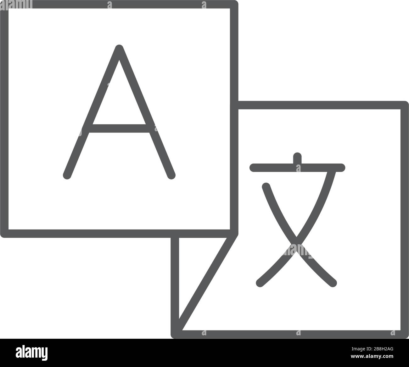 Language translation vector icon symbol isolated on white background ...