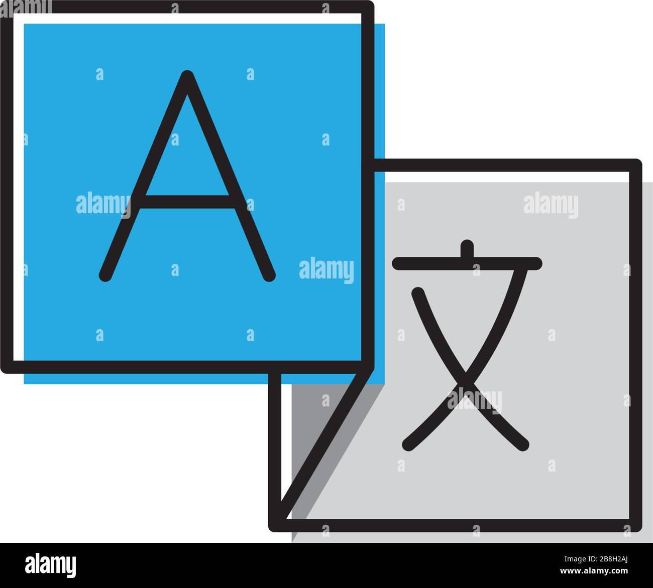 Language translation vector icon symbol isolated on white background ...