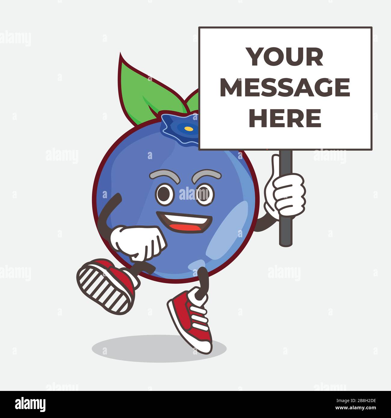 An illustration of blueberry fruit cartoon mascot character Stock ...