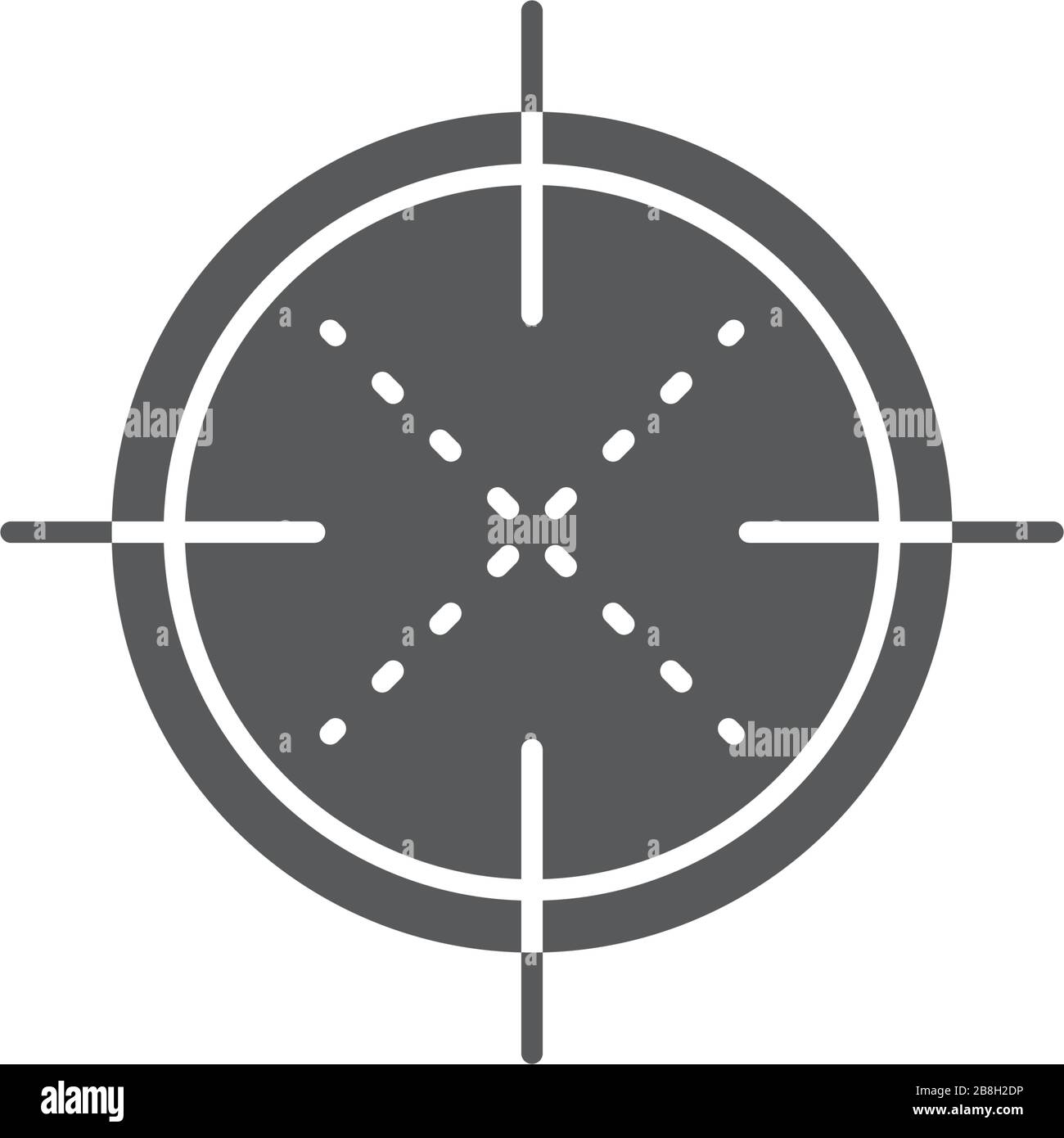 Crosshair vector icon symbol isolated on white background Stock Vector ...