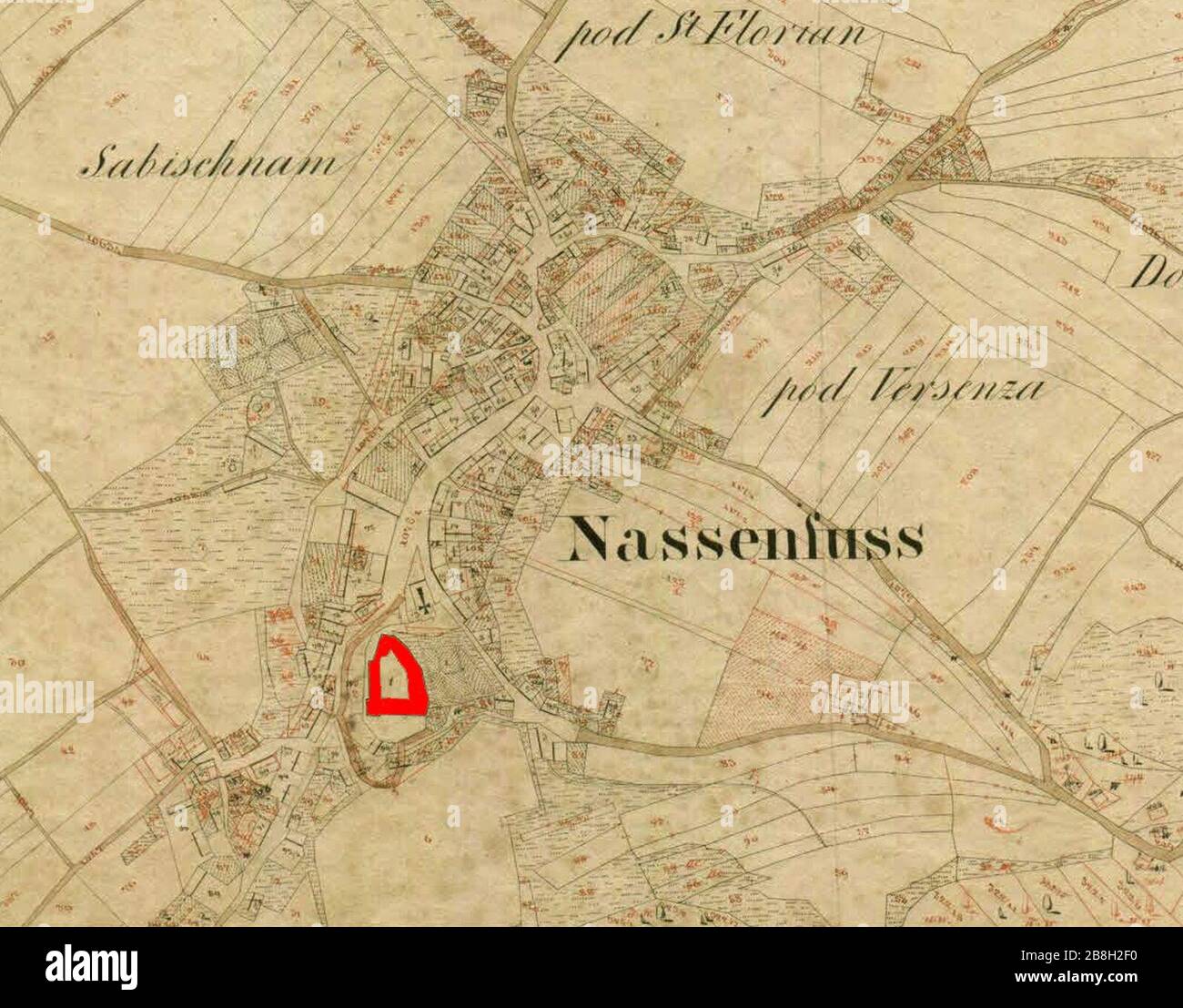 Grad Mokronog na katastru Stock Photo - Alamy