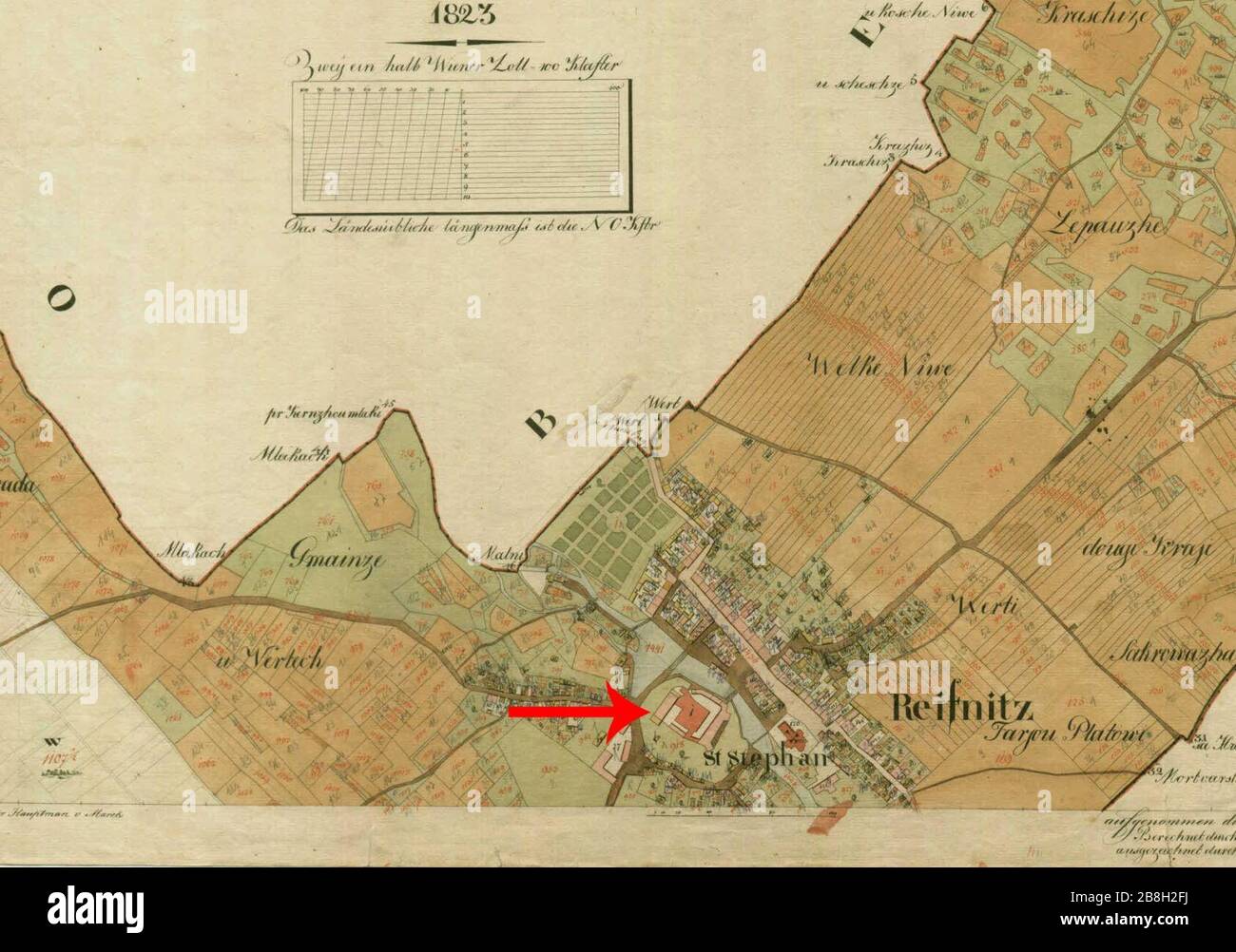 Grad Ribnica na katastru Stock Photo - Alamy