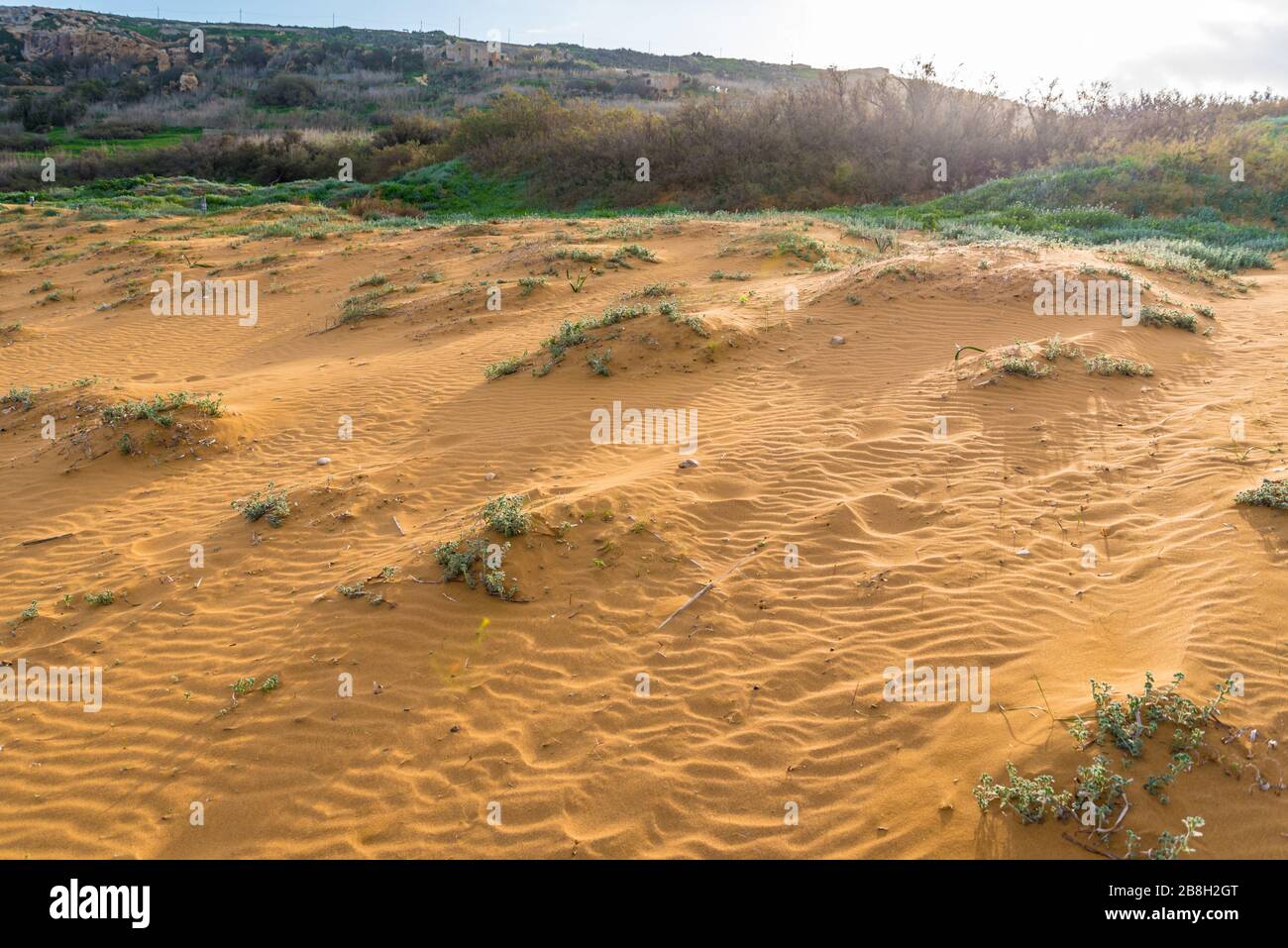 Ramla bay red beach malta hi-res stock photography and images - Alamy