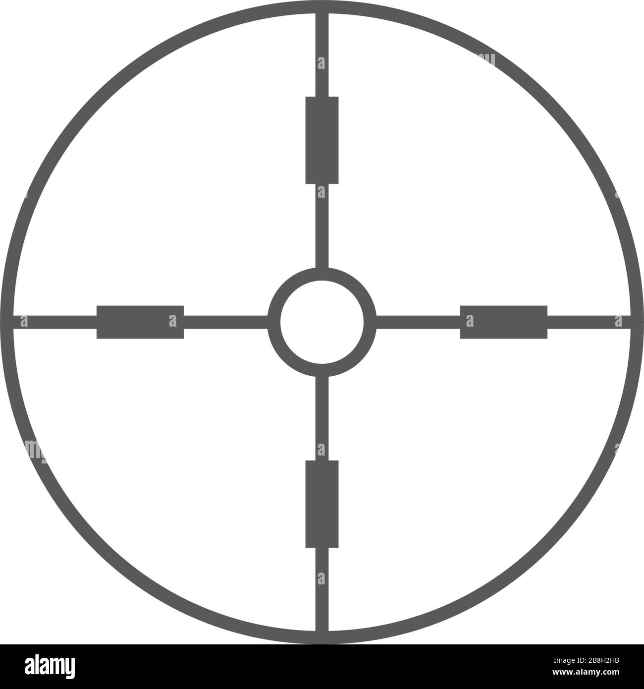 Crosshair vector icon symbol isolated on white background Stock Vector ...