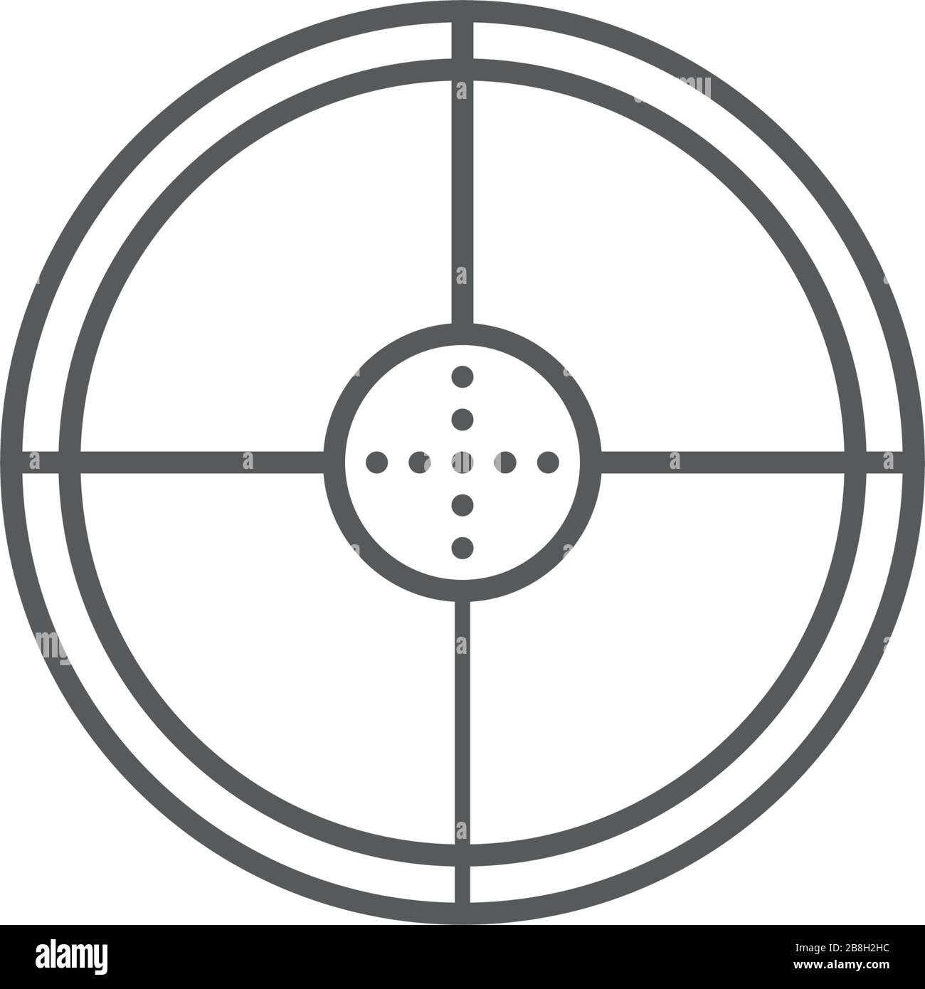 Crosshair vector icon symbol isolated on white background Stock Vector ...
