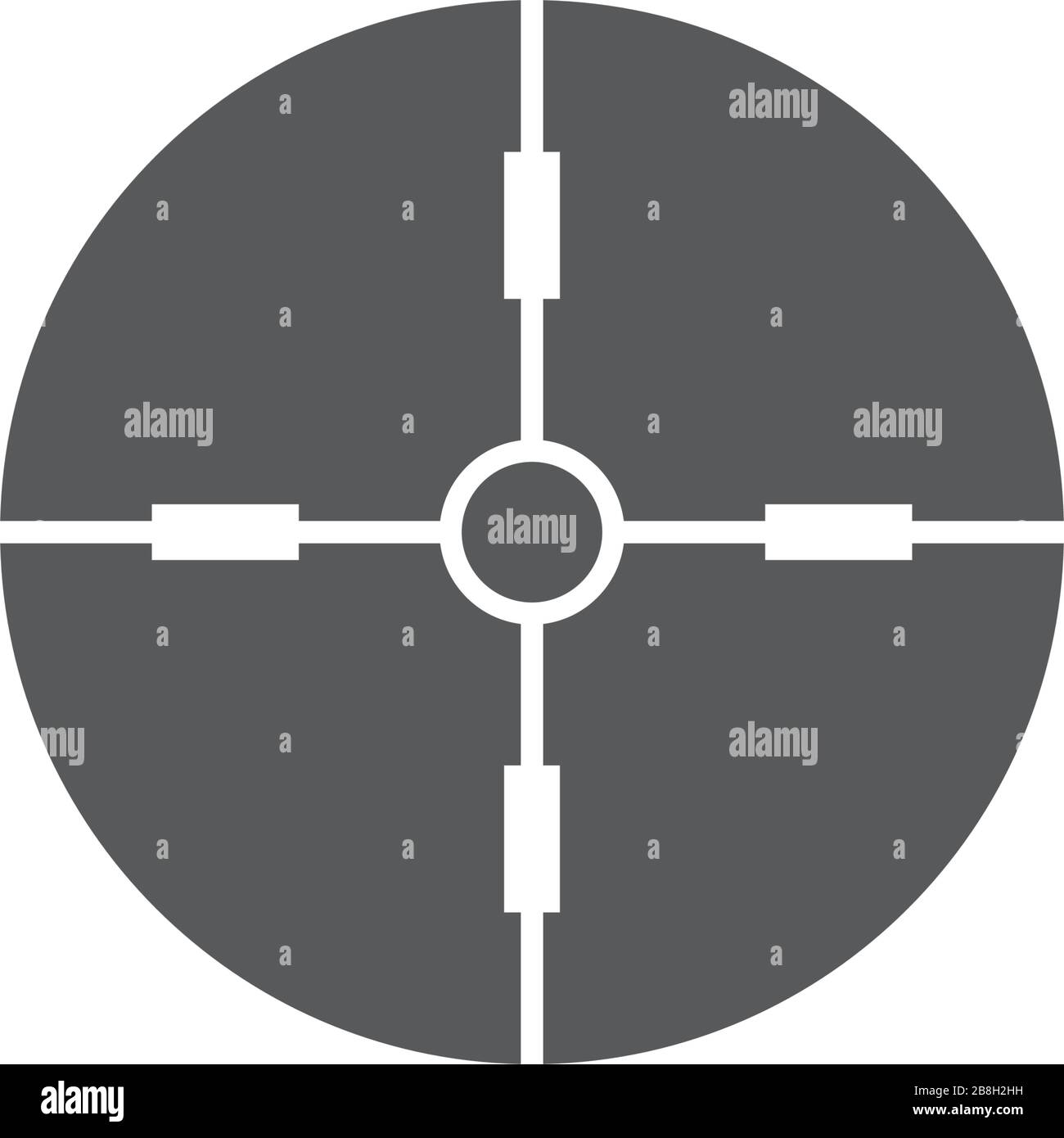 Crosshair vector icon symbol isolated on white background Stock Vector ...