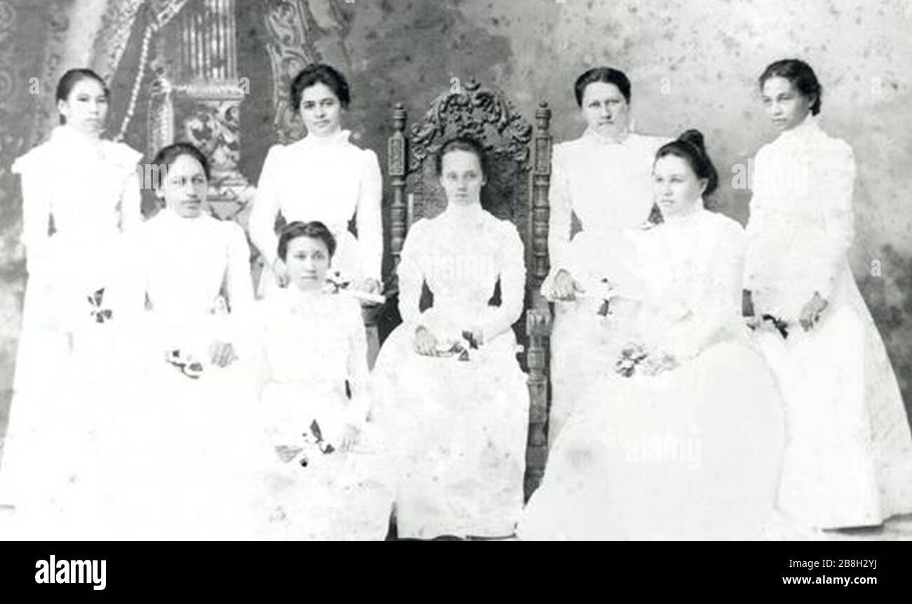 Graduating Class of the Kamehameha School for Girls 1900 Stock Photo ...
