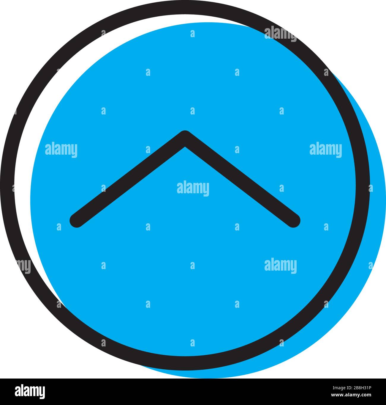 Swipe up arrows button vector, isolated on white background Stock ...