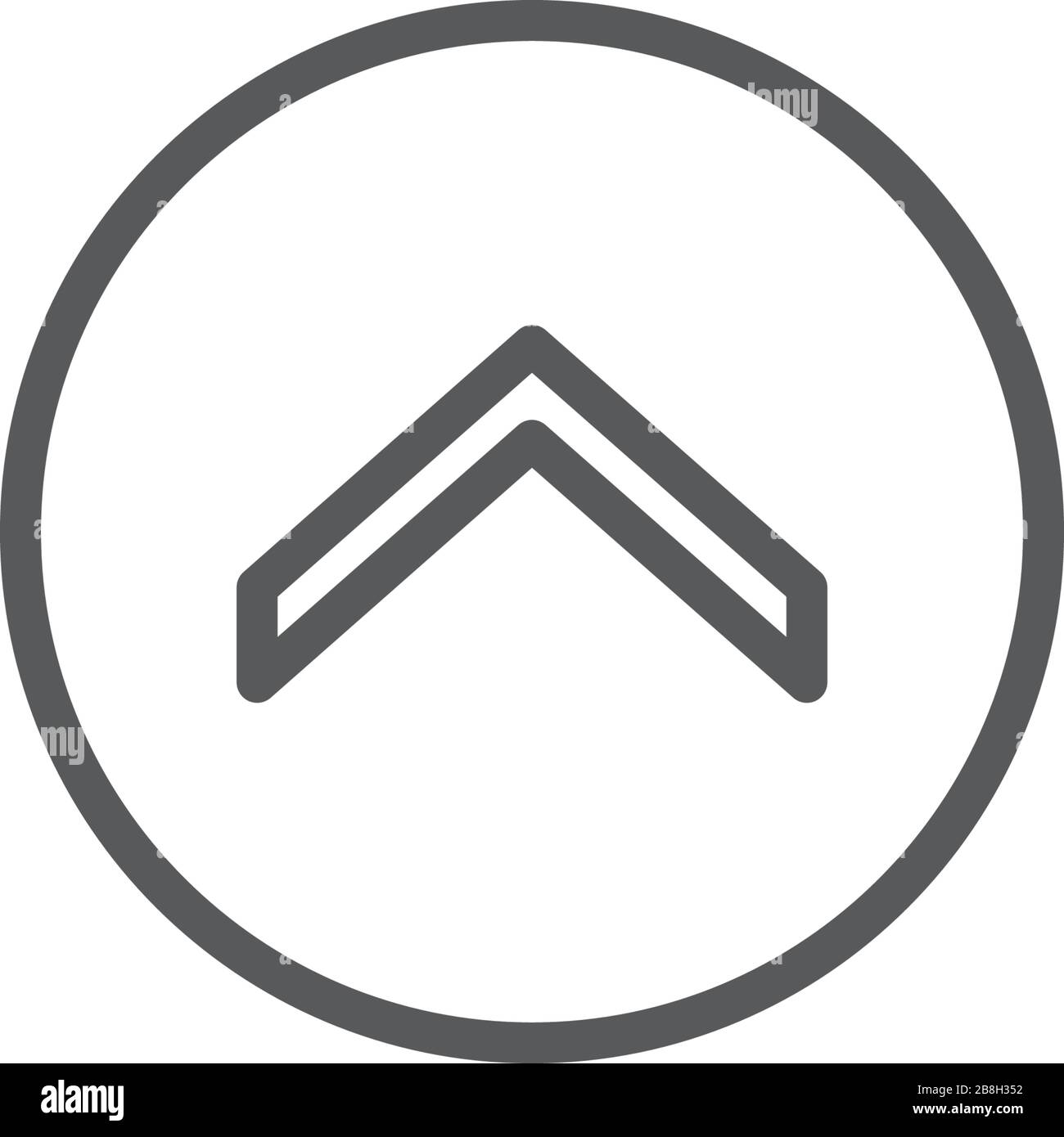 Swipe up arrows button vector, isolated on white background Stock ...