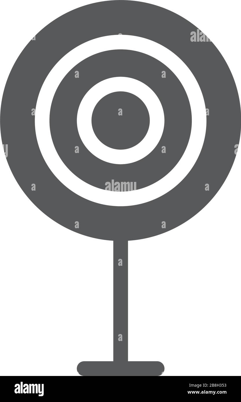 target flat vector icon concept, isolated on white background Stock ...