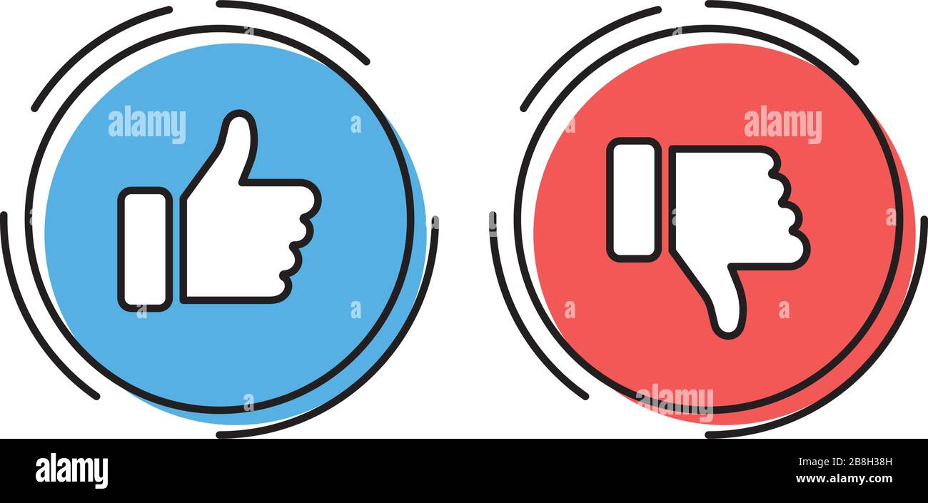 Thumbs Up Thumbs Down Vector