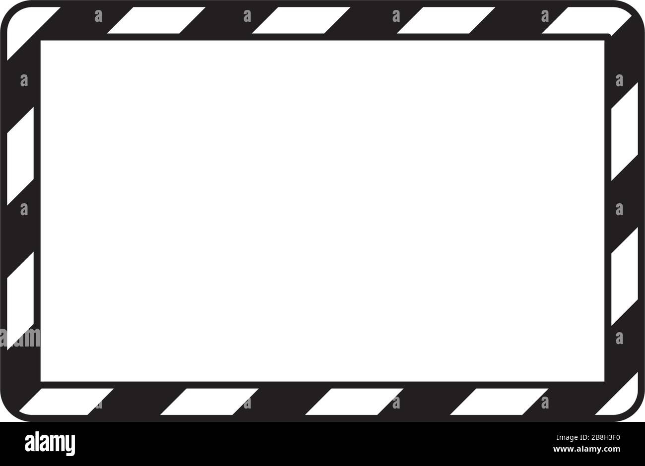 Vector hazard frame. Caution frame with black and yellow stripes Stock ...