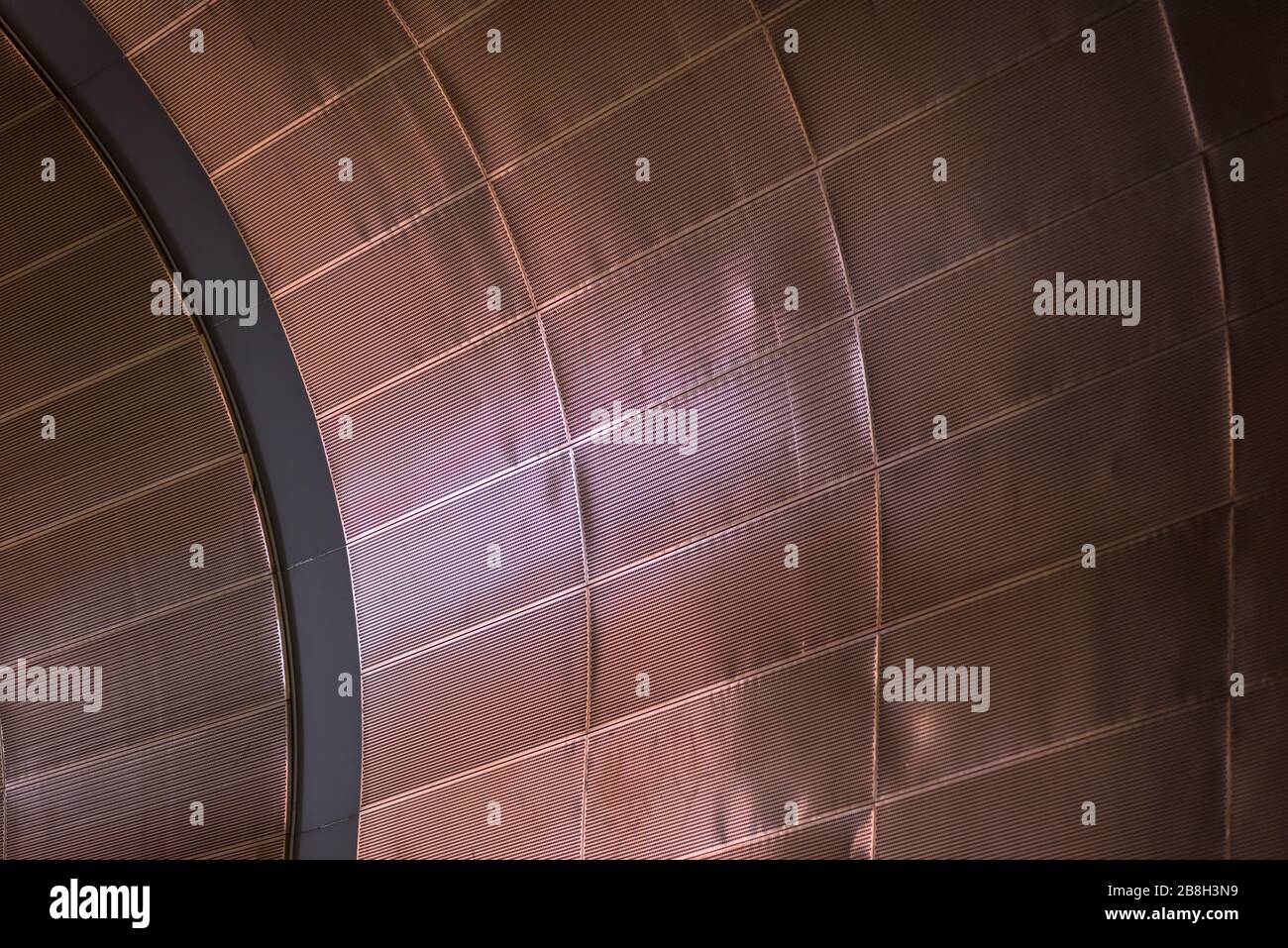 Abstract view of a building with colorful LED light reflection Stock ...