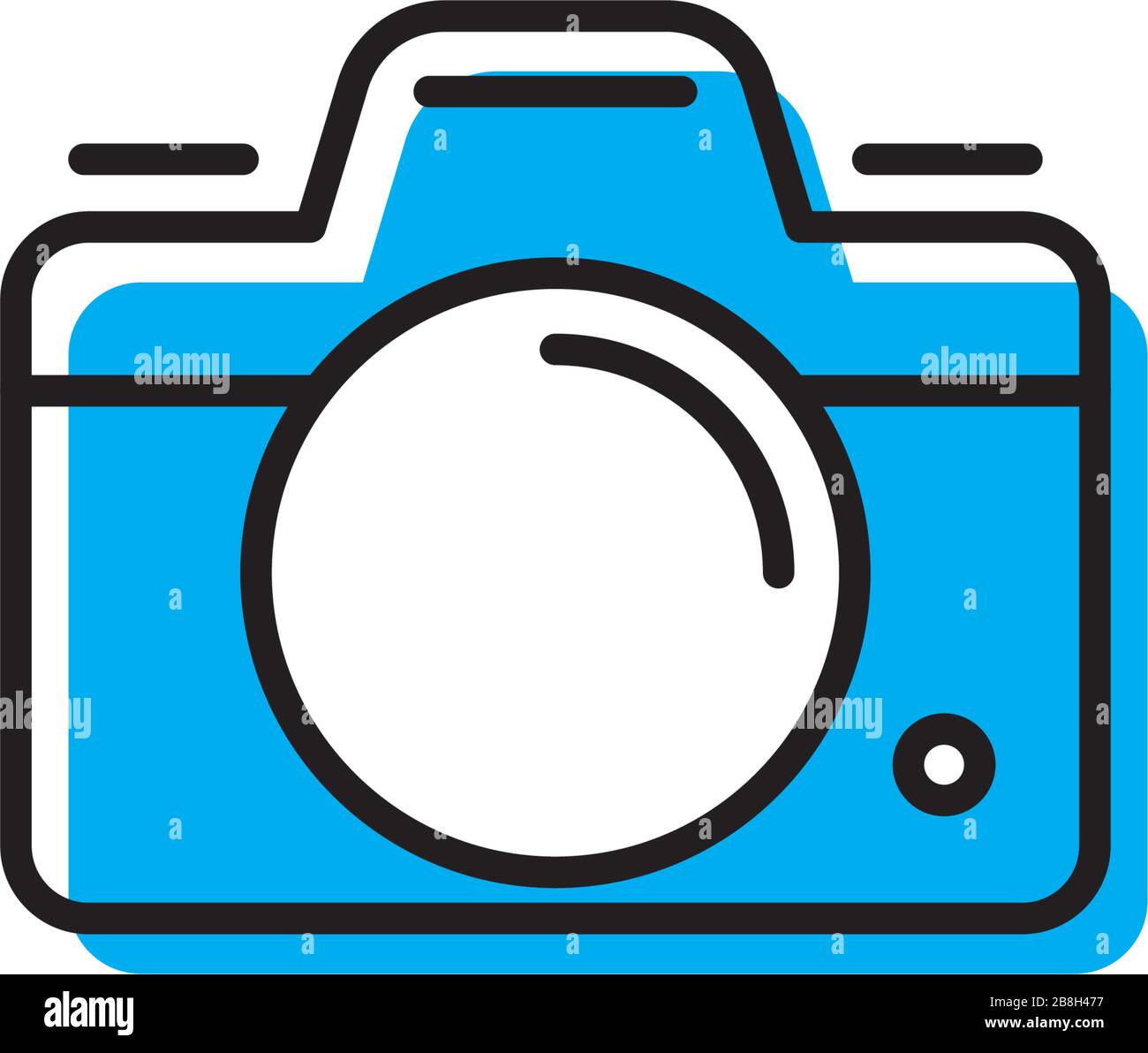 Camera flat vector icon, isolated on white background Stock Vector ...