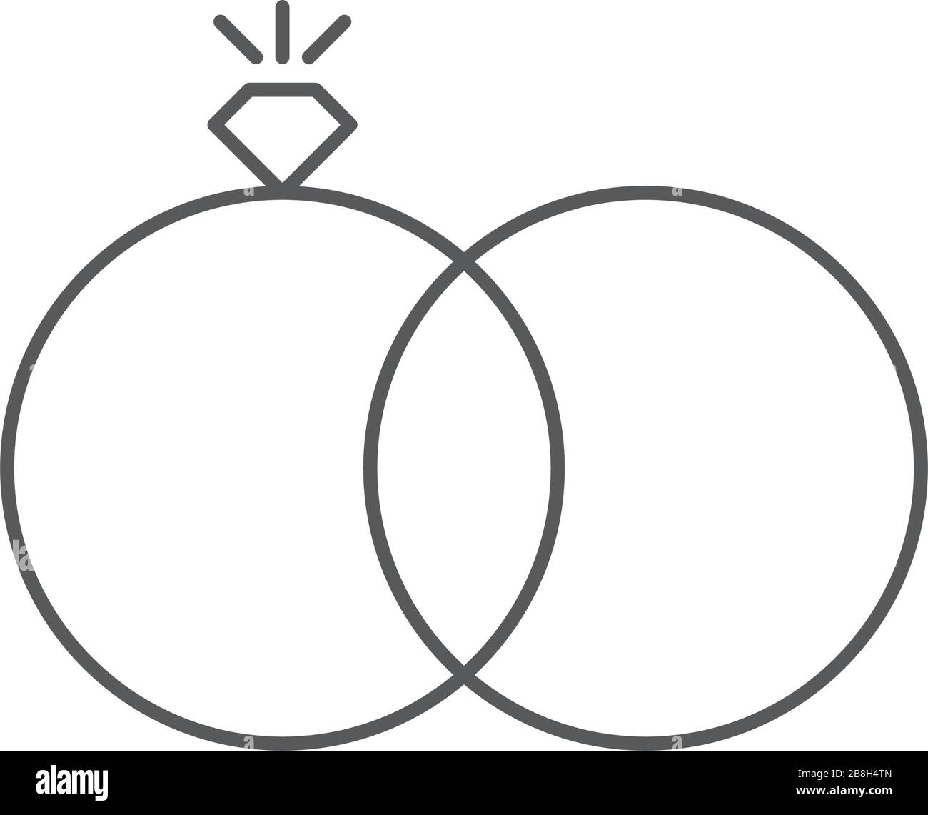 Engagement rings vector icon isolated on white background Stock Vector ...