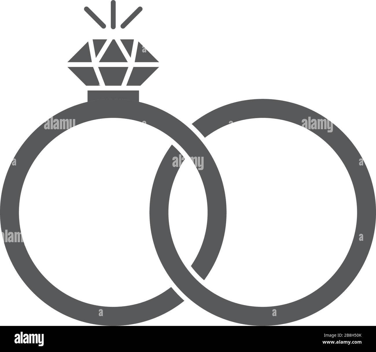Wedding Rings Clipart Black And White
