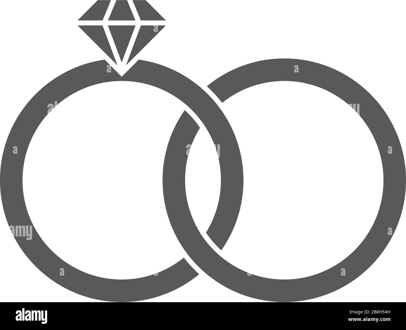 Engagement rings vector icon isolated on white background Stock Vector ...