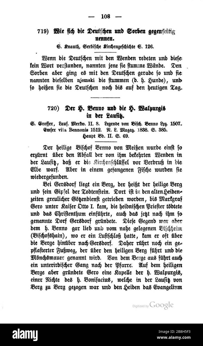 Graesse Sagenschatz Sachsens II 108 Stock Photo - Alamy