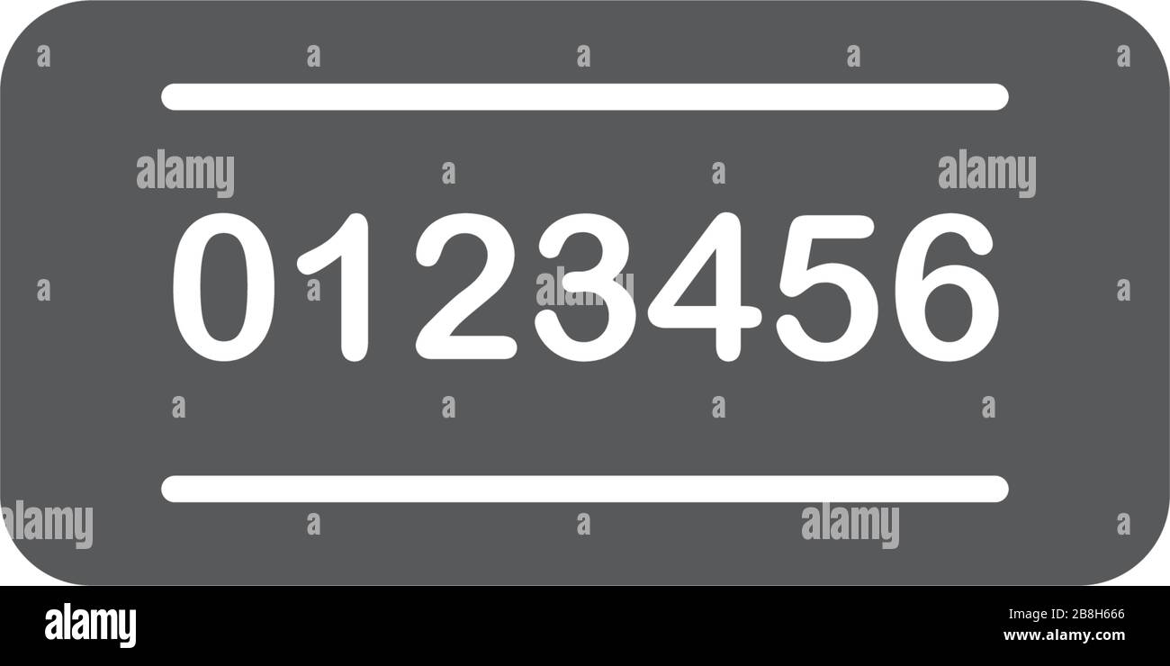 License plate vector icon, isolated on white background Stock Vector ...