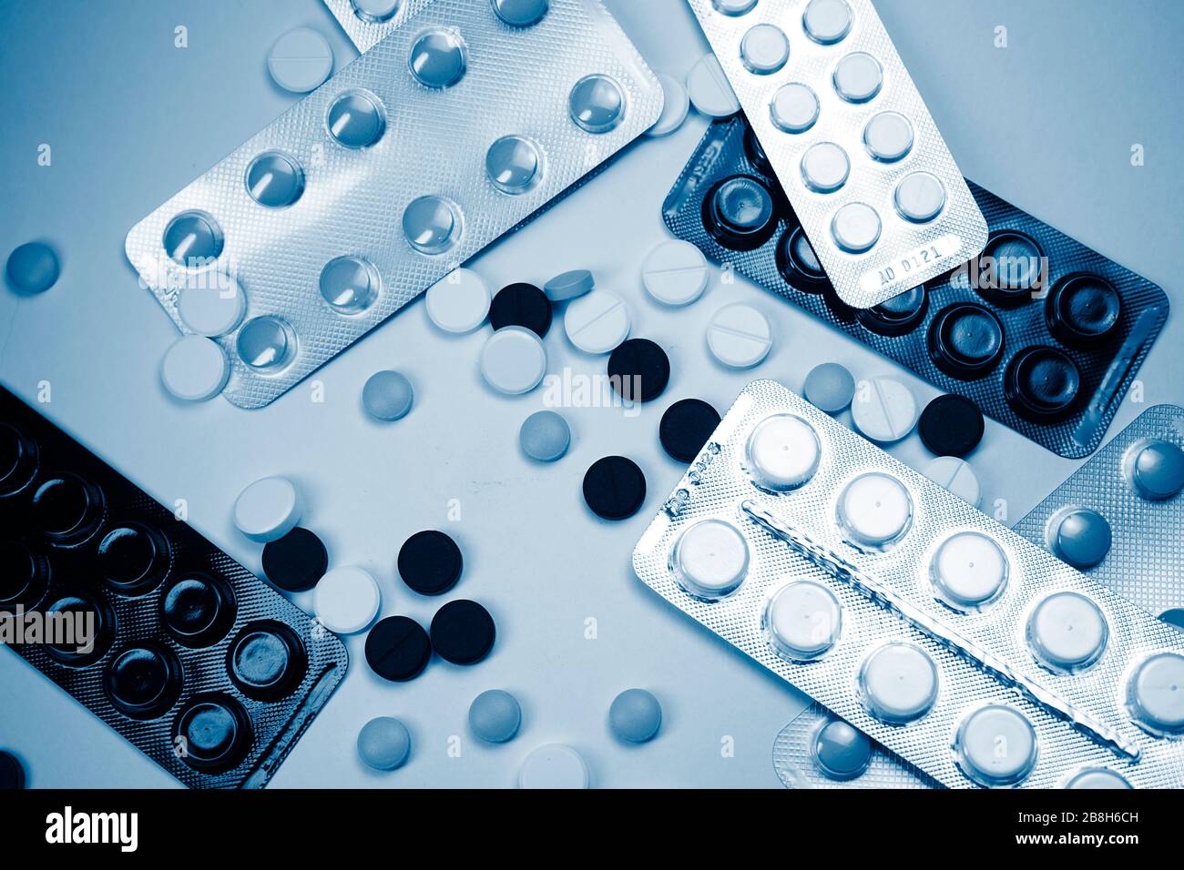 selective focus, drugs against viruses, diseases, pharmacy Stock Photo ...