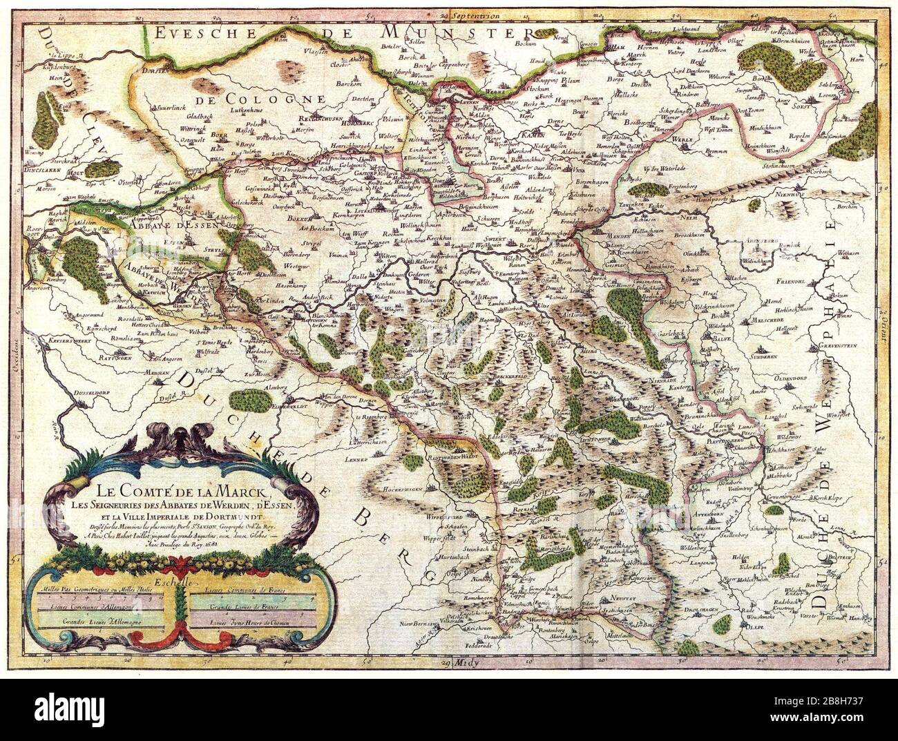 Grafschaft mark 1681 sanson Stock Photo - Alamy