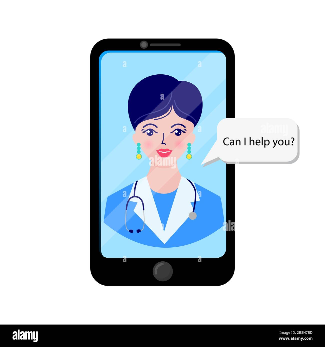 Doctor nurse on phone Stock Vector Images - Alamy