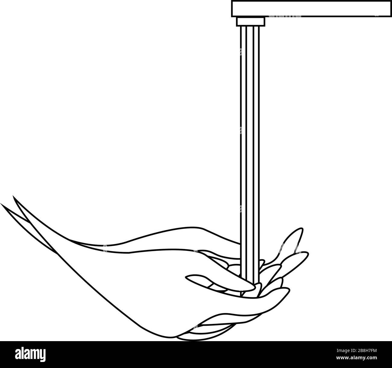 Washing hands under tap Black and White Stock Photos & Images - Alamy