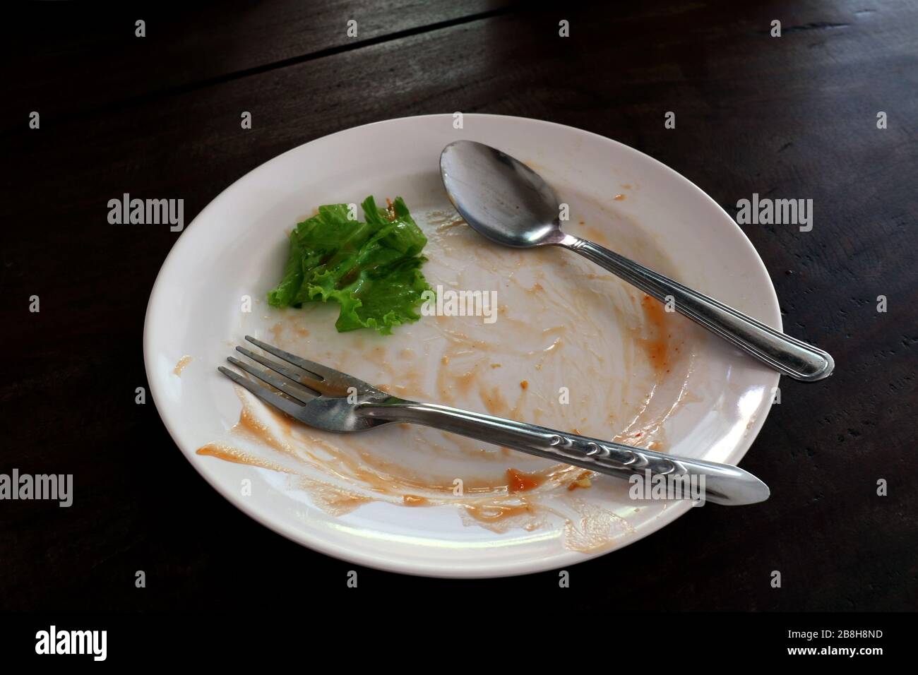 Leftover food plate vegetables hi-res stock photography and images - Alamy