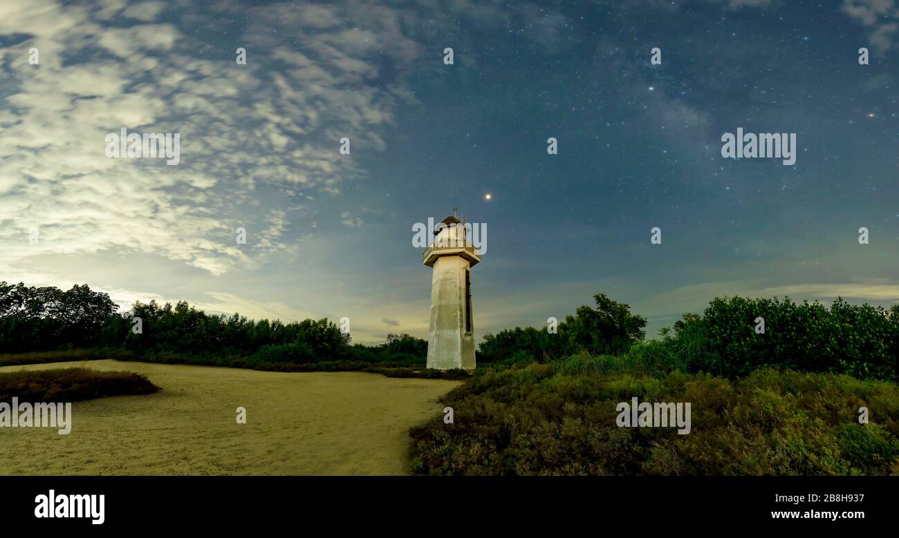 The lighthouse looks neat in the sea, the old lighthouse in the ...