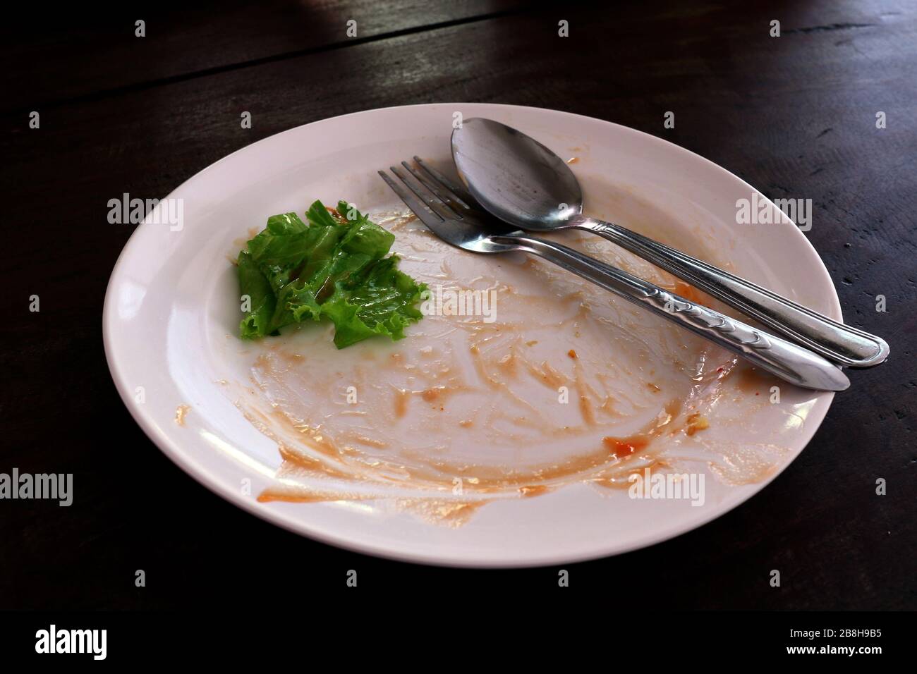 Leftover food plate vegetables hi-res stock photography and images - Alamy